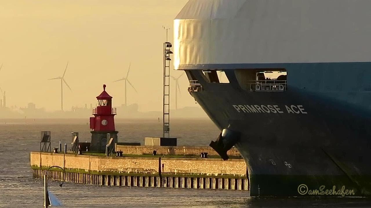 car carrier PRIMROSE ACE D5DQ7 IMO 9355185 Emden RoRo cargo seaship ...