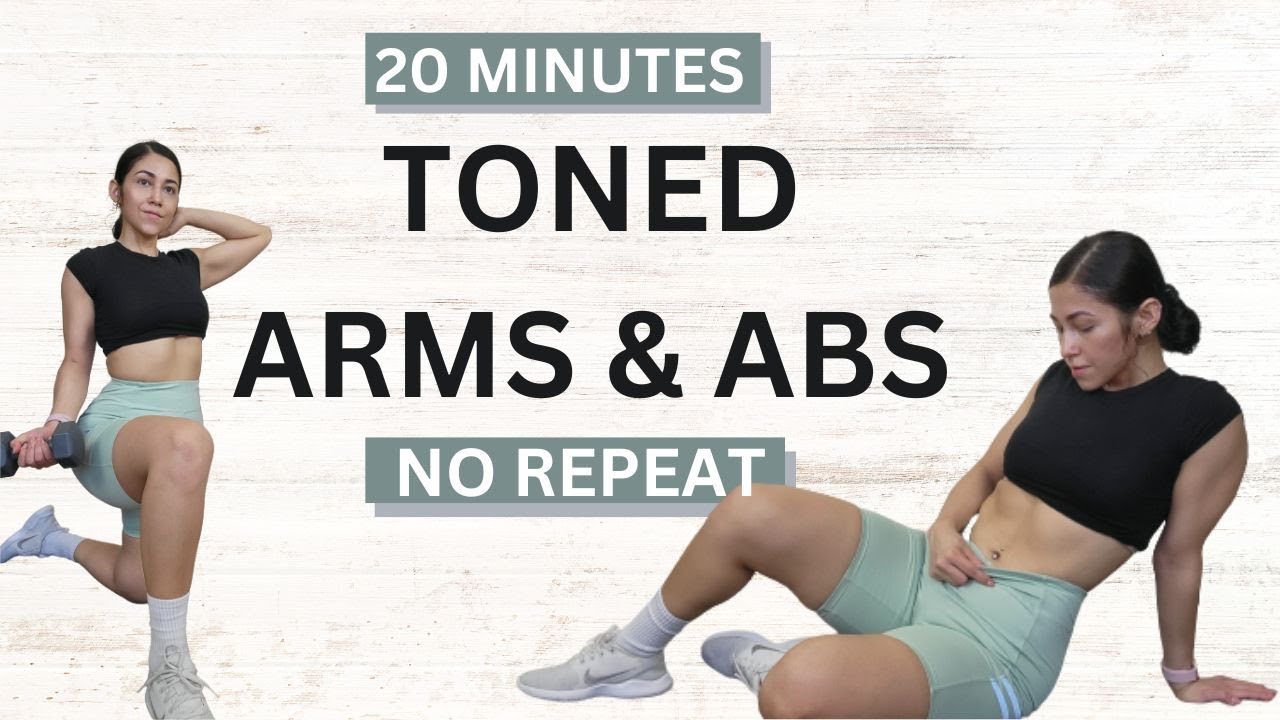 20 MIN TONED ARMS + ABS | FLAT BELLY | NO REPEAT WORKOUT - DAY 05 SWEAT ...