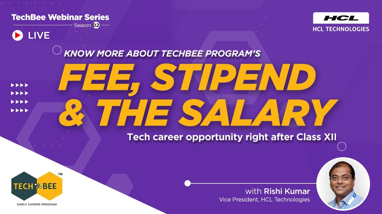 An informative webinar about TechBee early career program with Rishi Kumar, Vice President, HCL ...