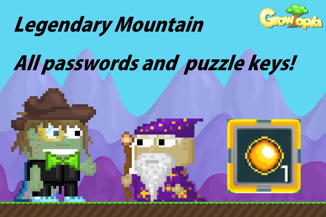 Growtopia-Legendary Mountain-All Passwords And Puzzle Key - YouTube
