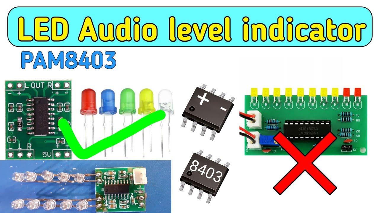PAM8403 BOARD upgrade LED Audio level indicator/Amplifier audio ...