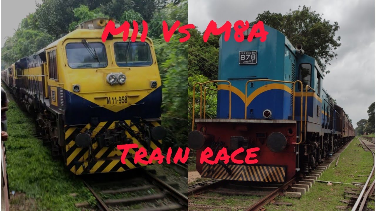 power full Double headed M11 Vs M8A train race 2023/06/27#trainrace # ...