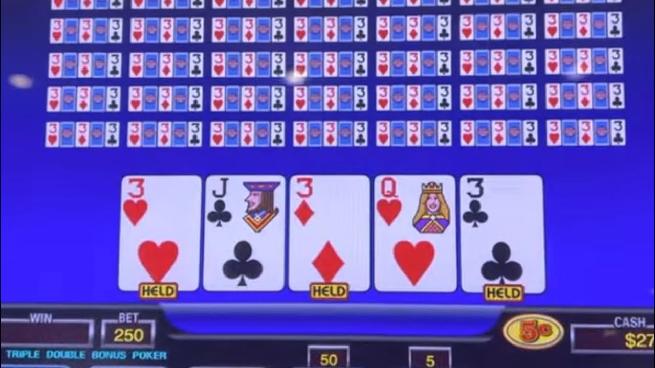 $25 100 play poker for my boy….Triple Double. Is it Jackpot time? - YouTube