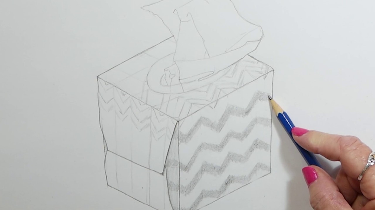 Project: How to Draw a Tissue Box - Lockdown Art 2 - PART 2 - Video No ...