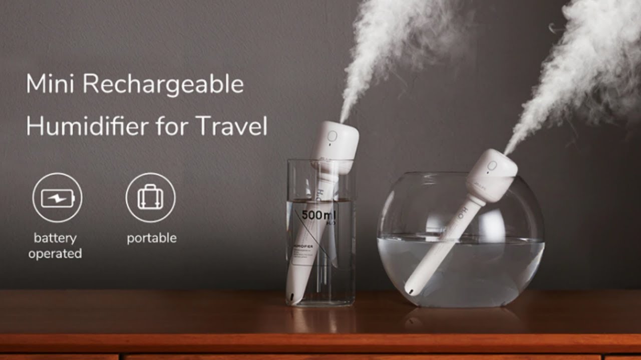 JISULIFE Mini Wireless Air Humidifier - YouTube
