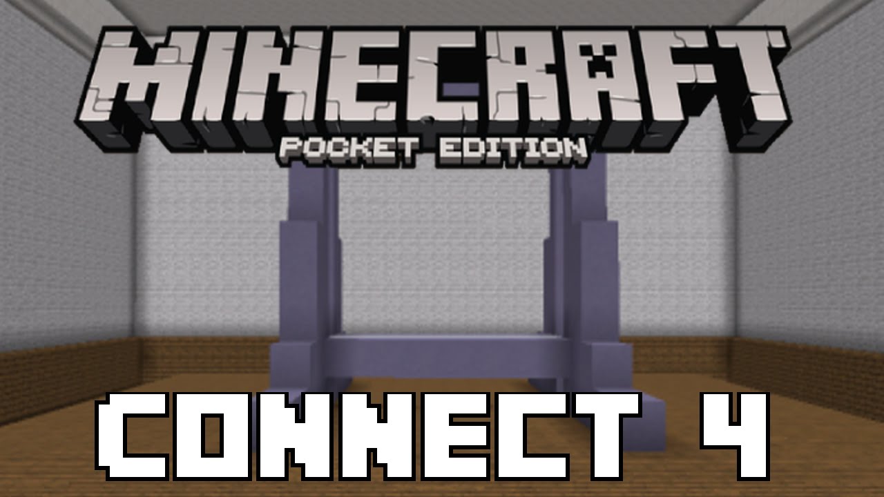 CONNECT 4 - Minecraft PE Map Minigame - YouTube