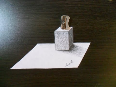 Prisma en 3D. Como Dibujar un Prisma en 3D, fácil. Representación en 3D ...