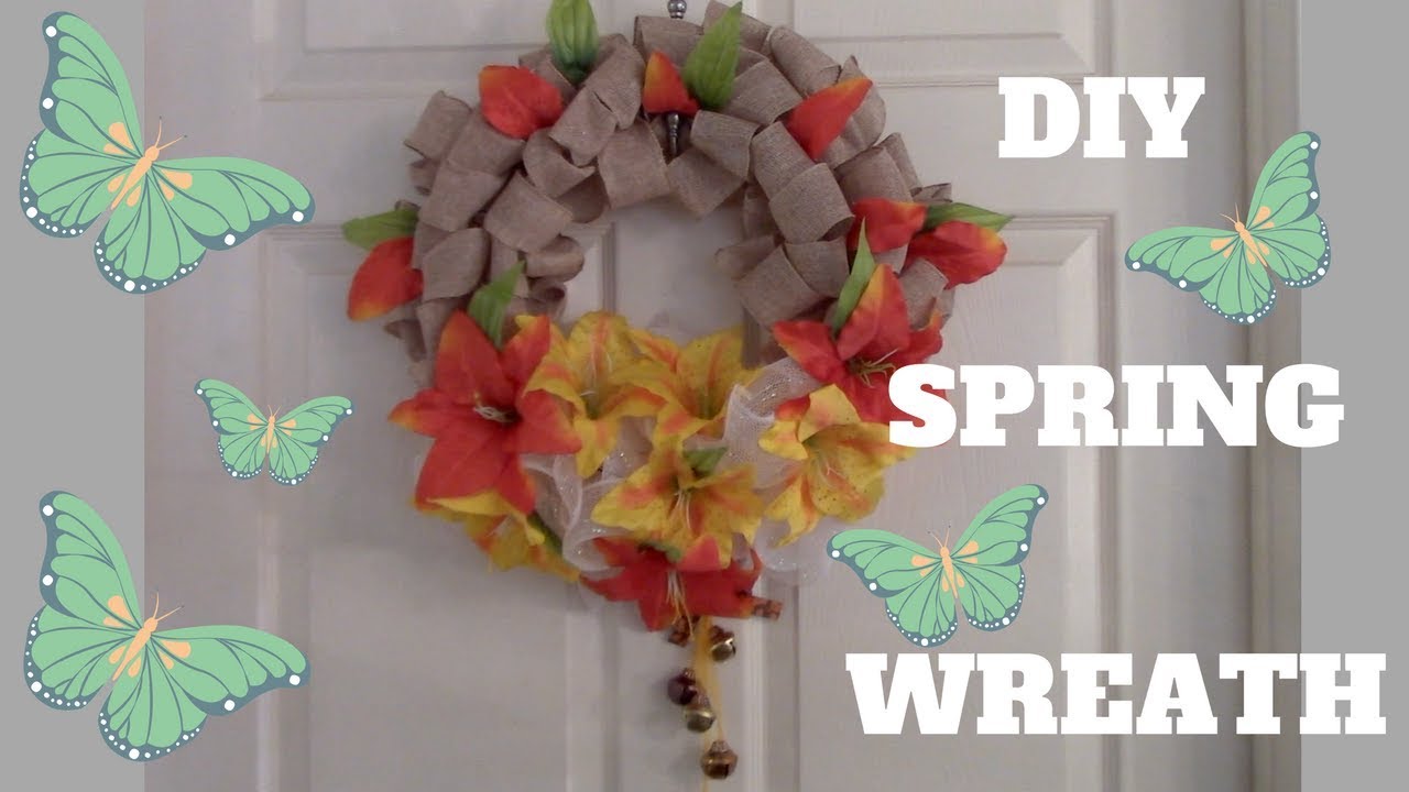 DOLLAR TREE DIY SPRING WREATH || A GIFT TO MY SISTER - YouTube