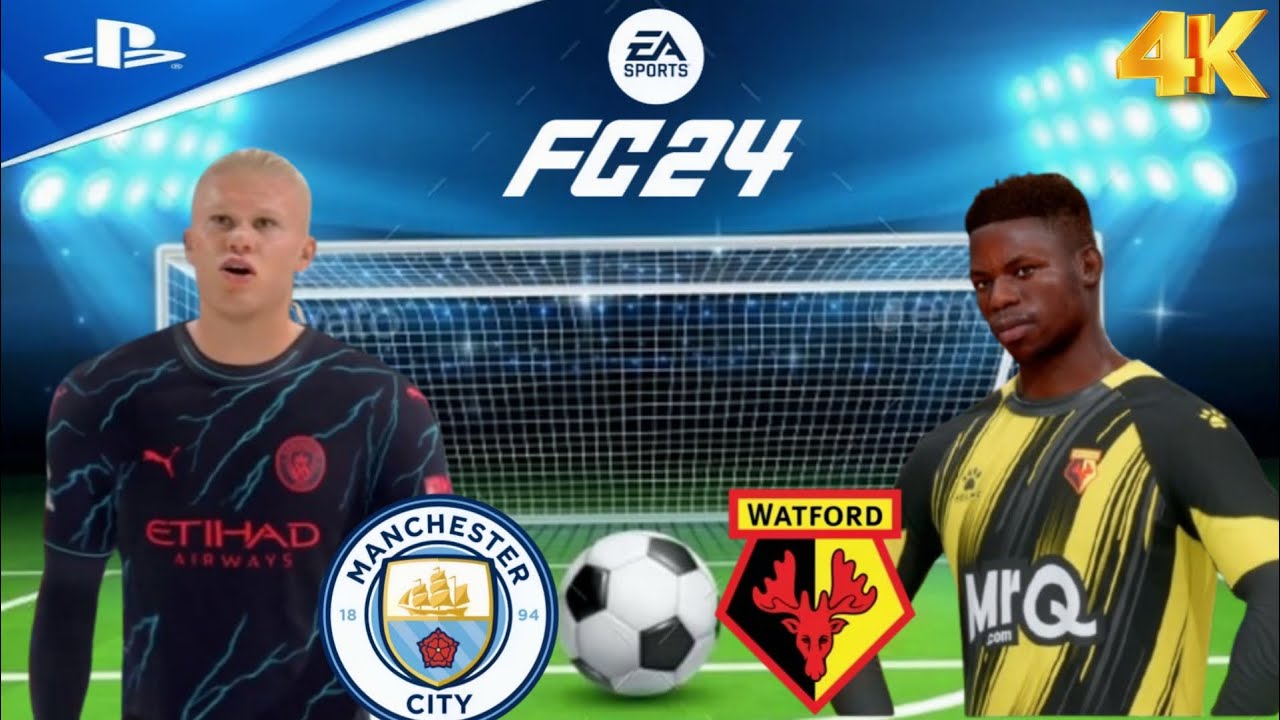 EA FC24 Manchester City Vs Watford | Haaland | Full Match 24/25 | Ps5 ...