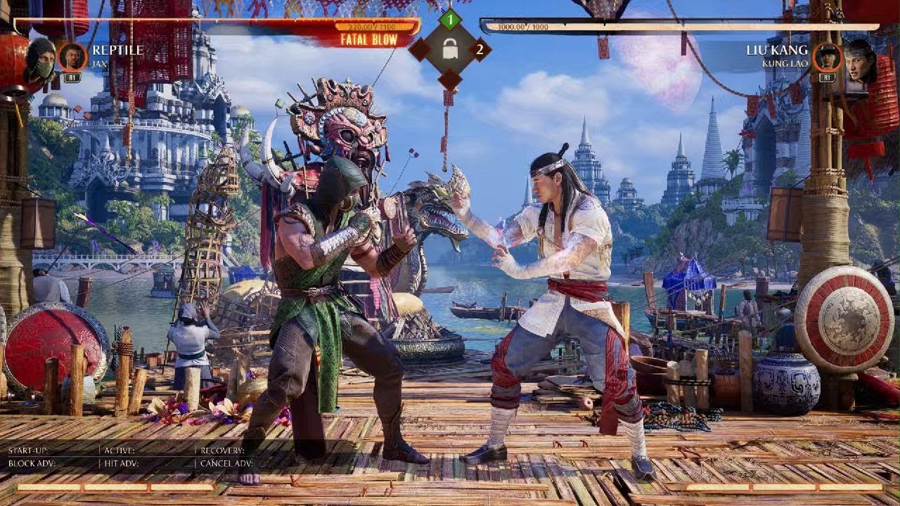 MK1 - Reptile + Jax unblockable string and mixup/frame trap concept ...