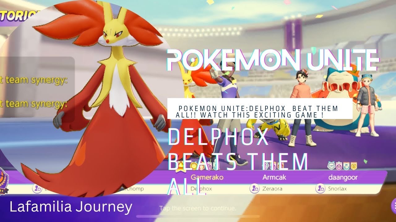 Pokemon Unite:Delphox Beat Them All!! Watch this Exciting Game ! - YouTube
