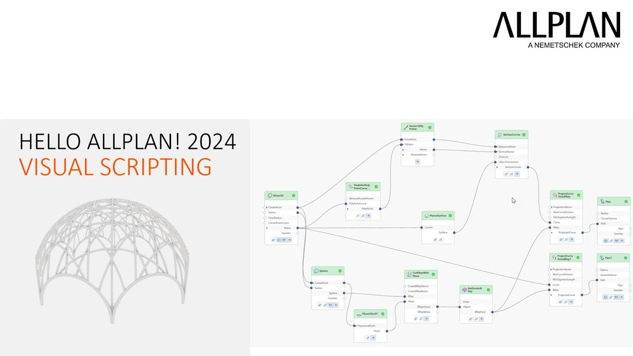 Hello Allplan! 2024 - Visual Scripting - YouTube