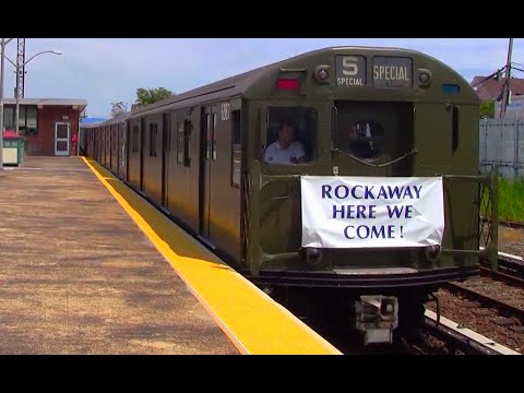 ᴴᴰ R16-R34-R38-R42-R40 Museum Train Arriving at Rockaway Park - YouTube