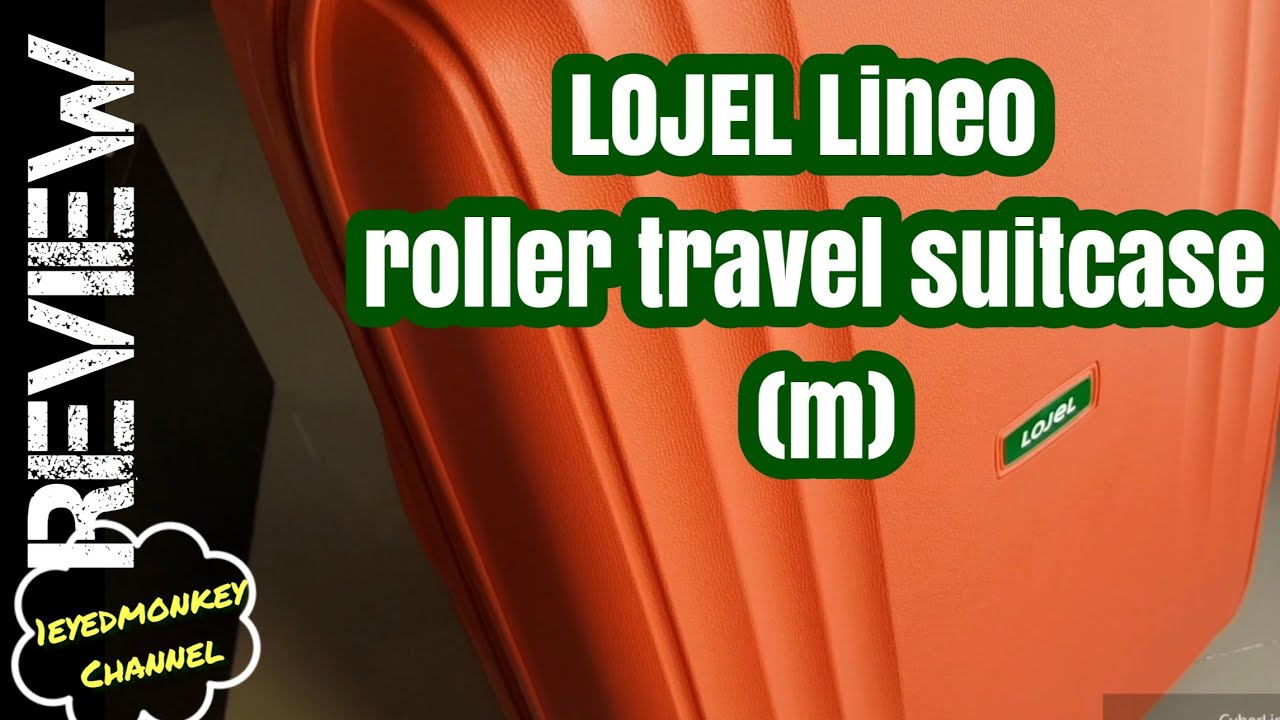 Review LOJEL Lineo suitcase medium orange color - YouTube
