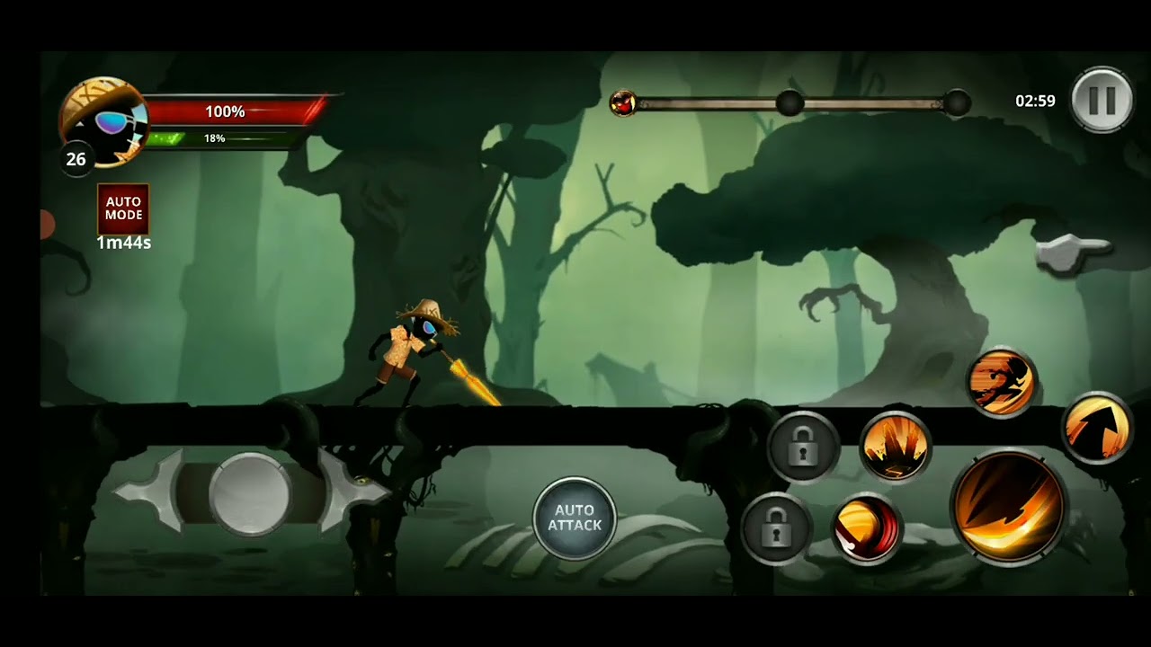 Stickman Legend chapter devil forest level 1_2 - YouTube
