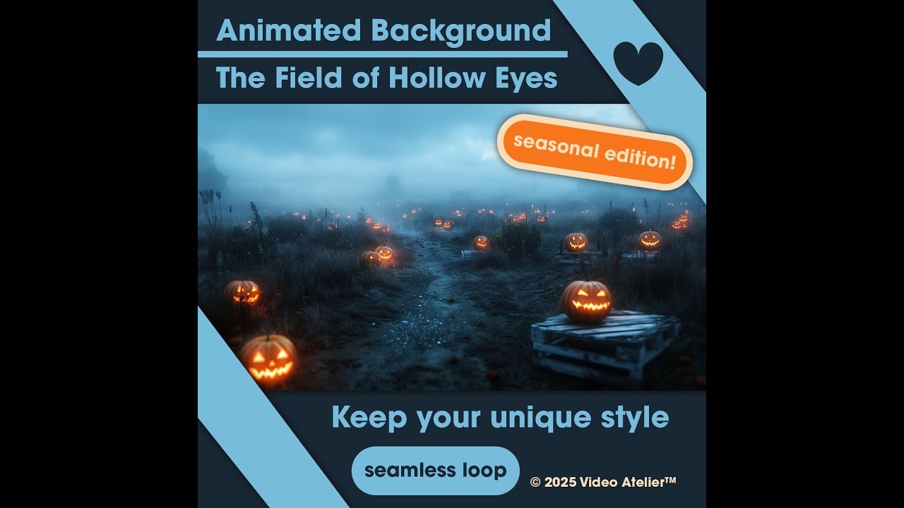 Zoom Teams Streamer Background Halloween Creepy Pumpkin Night Field ...