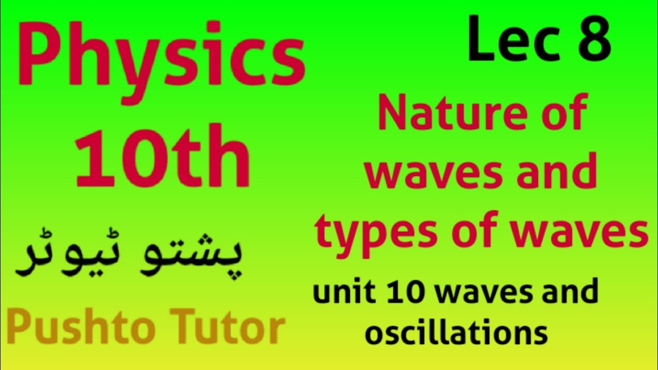Lec 8, Nature of waves and Types of waves , Unit 10 SHM , class 10 ...