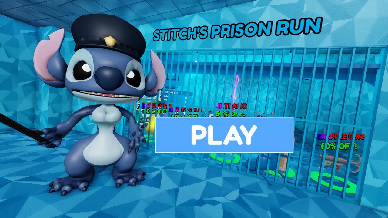 STITCH'S PRISON RUN OBBY ESCAPE = ROBLOX GAME - YouTube