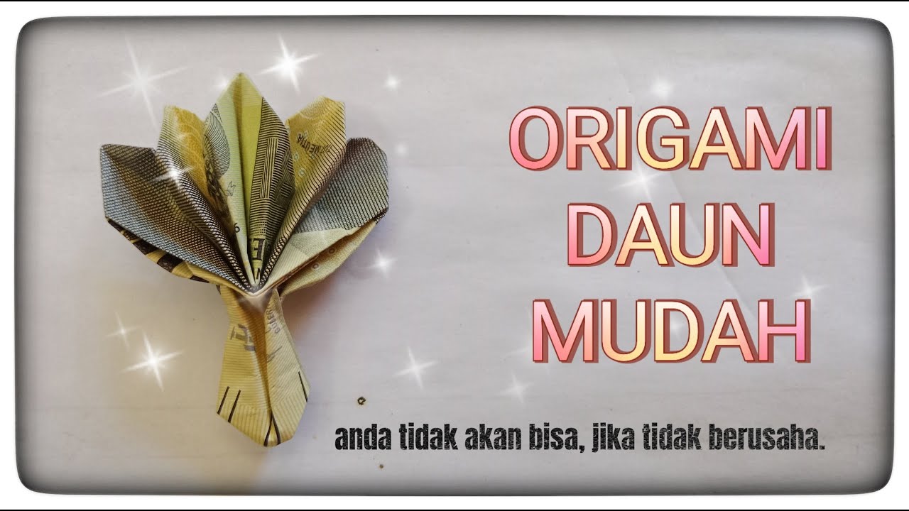 origami daun mudah || origami leaf easy - YouTube