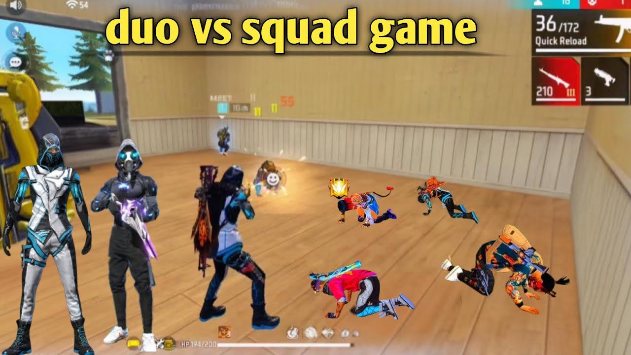 Duo vs squad game with my best friend||duo vs squad headshot gameplay ...