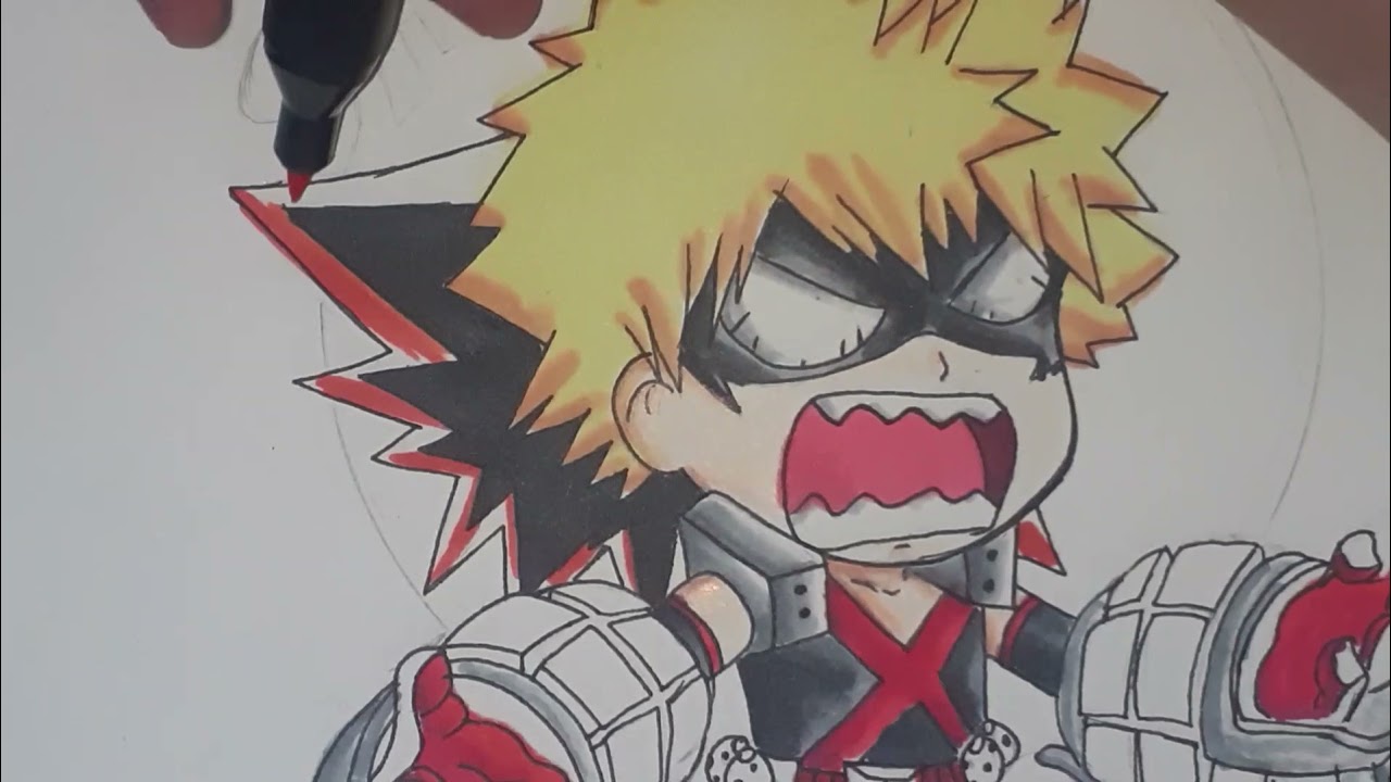 Drawing Kacchan chibi [My hero academia] - YouTube