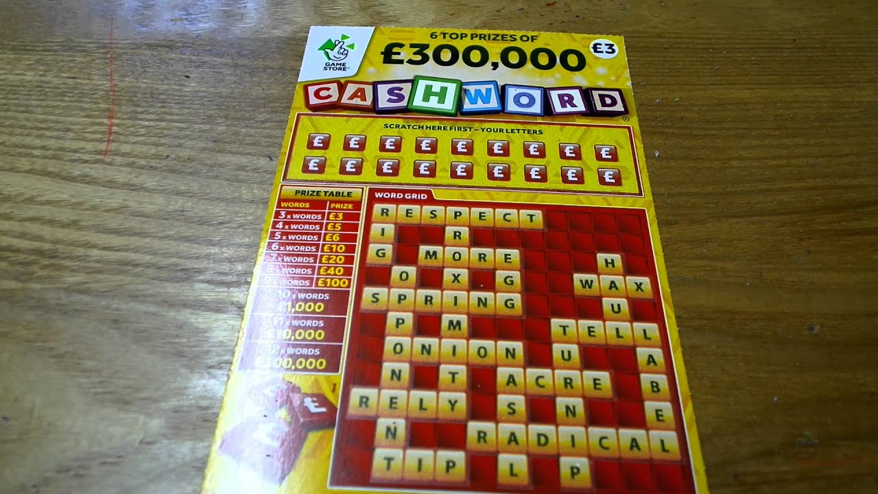 Cashword scratch cards from the National Lottery - YouTube