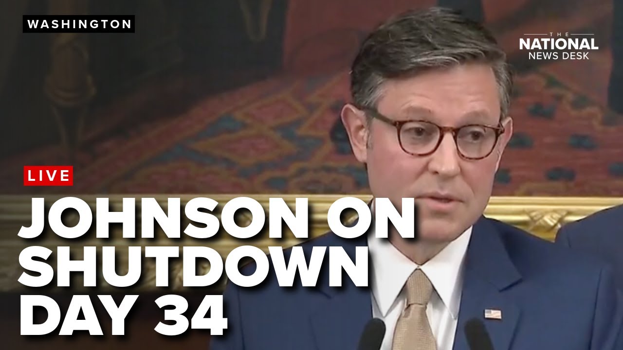 Johnson on day 34 of the government shutdown - YouTube
