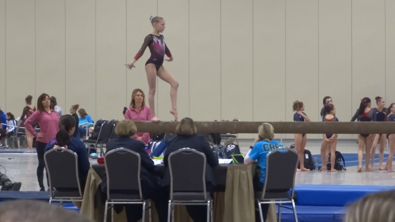 Emily Erb Alamo Classic 2017 level 9 beam - YouTube