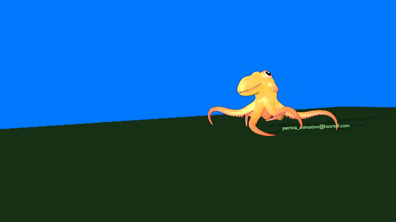 Cartoon Octopus Walk Cycle - YouTube