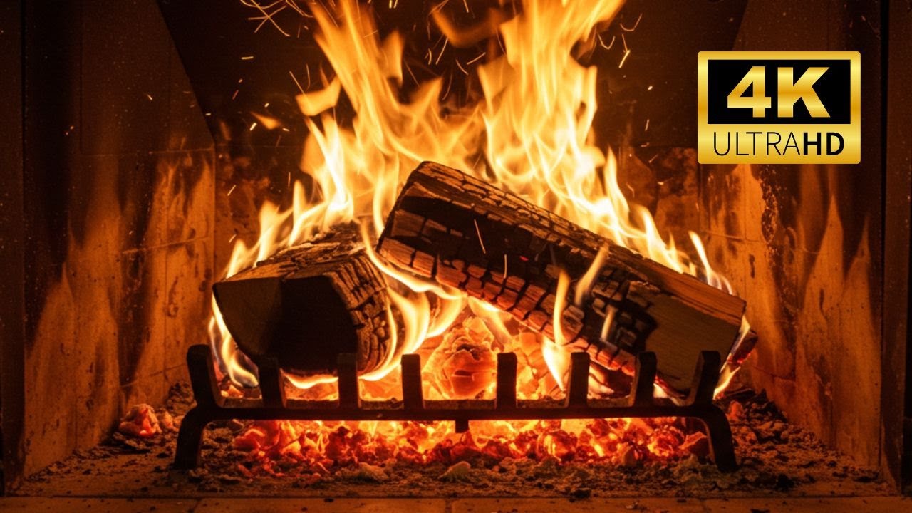 🔥 Cozy Fireplace 4K (LIVE 24/7). Fireplace with Crackling Fire Sounds. Christmas Fireplace 2024 ...