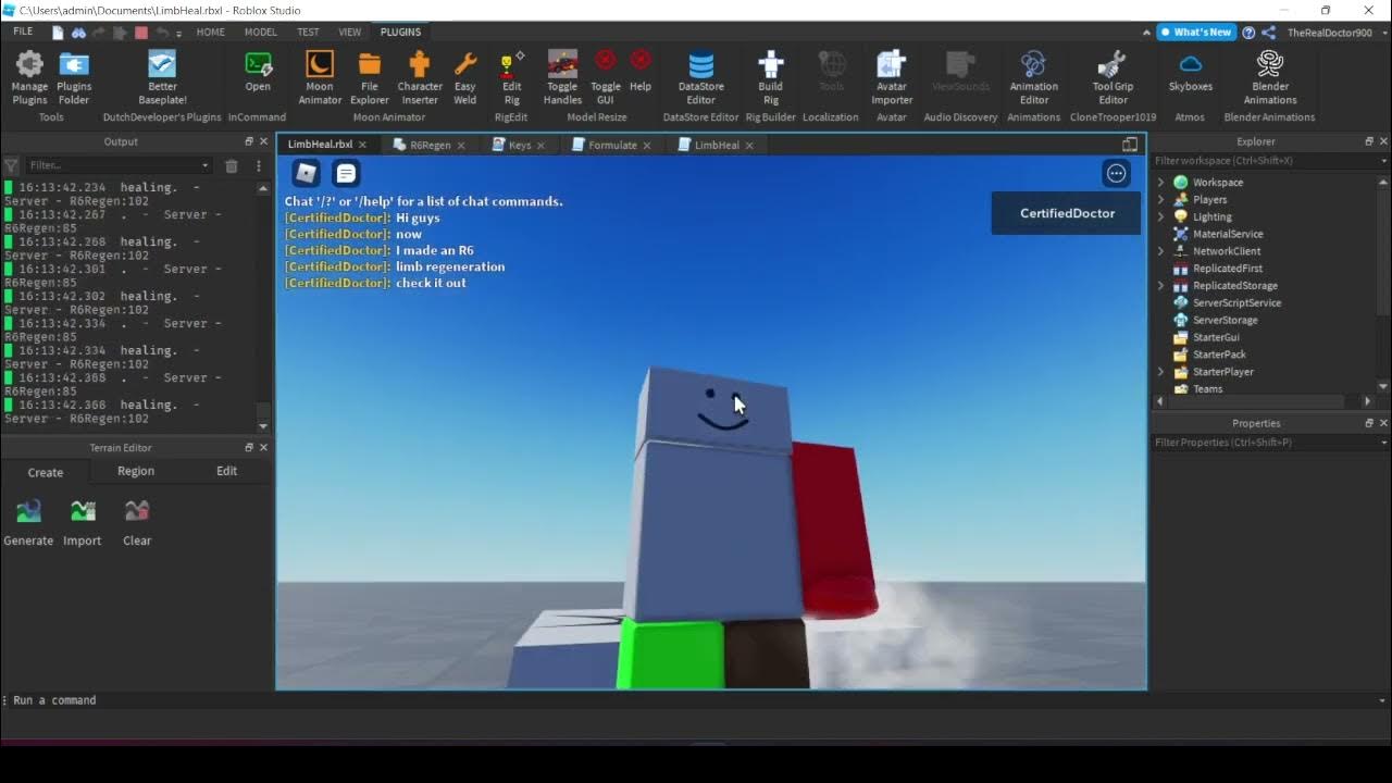 Roblox Studio Attack On Titan limb regen R6 - YouTube