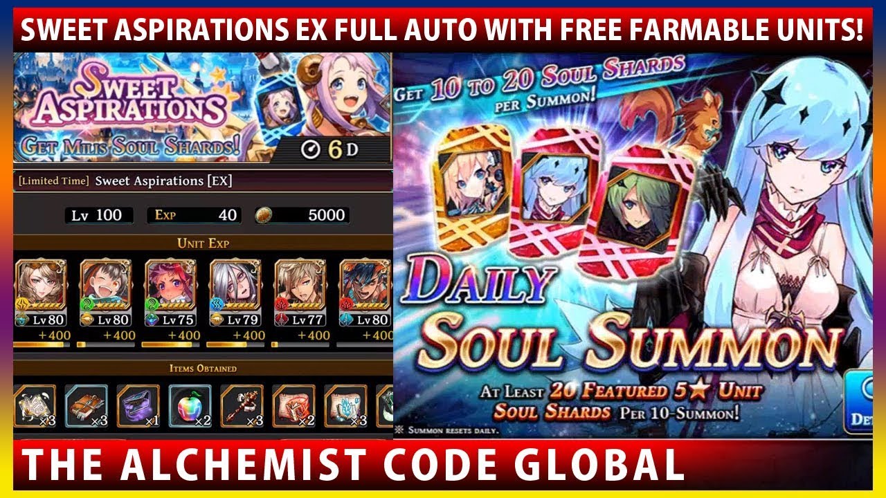 Full Auto With Farmable Units - Sweet Aspirations EX & Spica Daily Soul ...