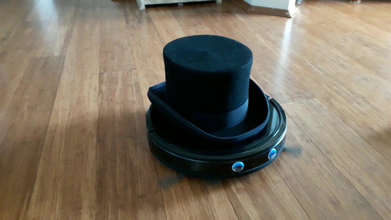 Roomba wearing hats - YouTube