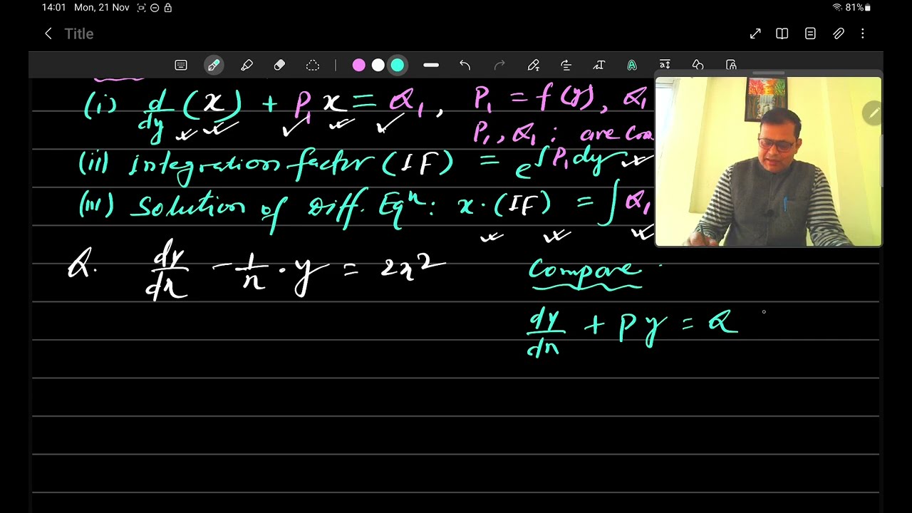 2023 Solving DIFFERENTIAL EQUATION I Linear Form I NCERT PREV. YEARS Qs | Learn from Basic ...