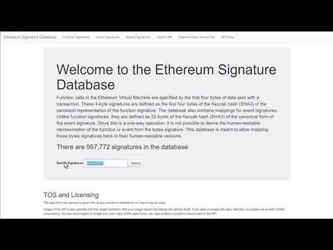 Blockchain Forensics R&D with Python - Etherscan API, Signature Lookups and Decompiling bytecode ...