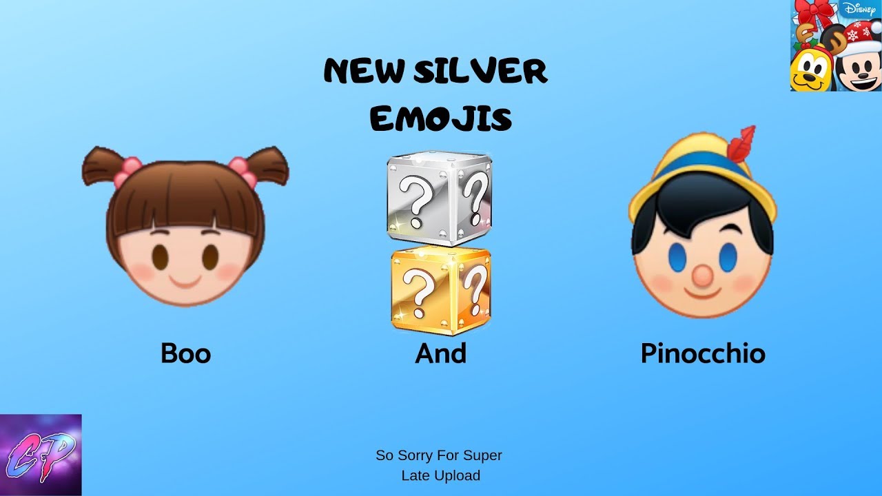 Boo and Pinocchio Unlocked Mix of Silver and Gold Boxes | Disney Emoji ...