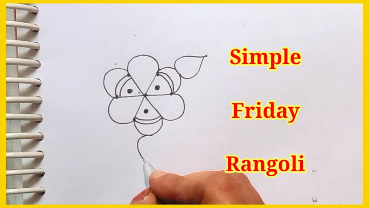 Simple Friday Rangoli/Friday Kolam/Easy Rangoli/ Daily Rangoli Designs ...