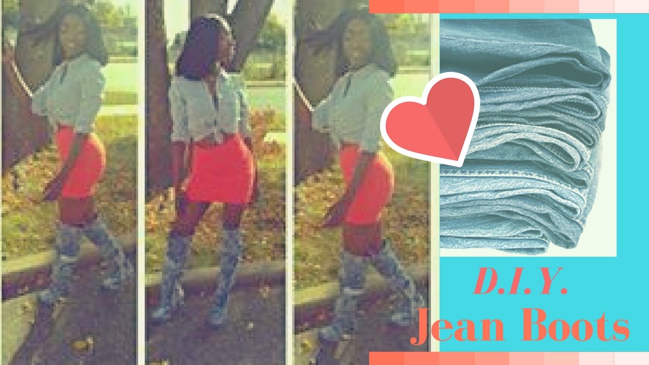 DIY With Nitty: Thigh High Jean Boots Inspired By Kim K. (Including ...