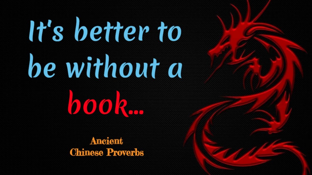 Ancient Chinese Proverbs for wisdom and Life lessons - YouTube