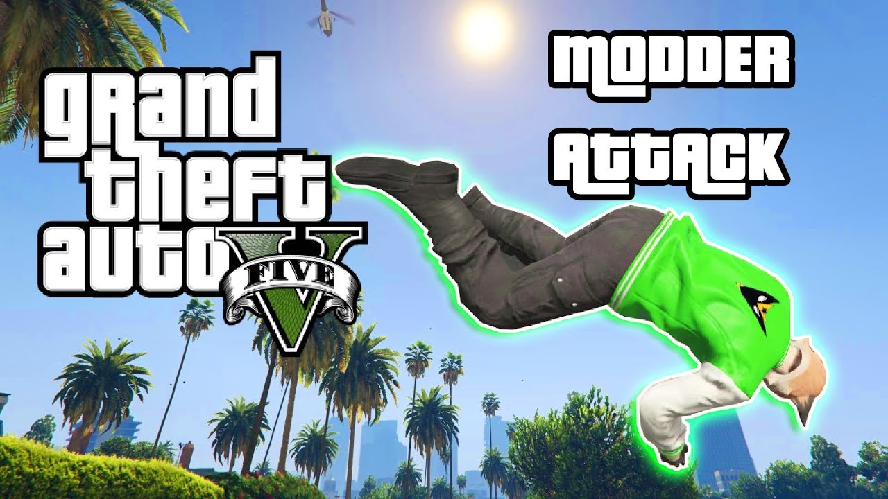 GTA 5 Online Fun - SURPRISED BY A MODDER!? (Attacked During Mission ...