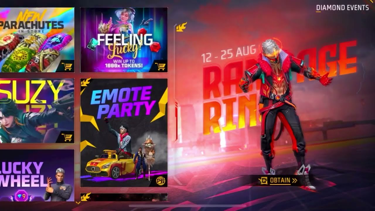 Free fire Rampage Ring Top 10 Bundle Combination ♥️ Mars Warclasher Bundle Top 10 combination ...