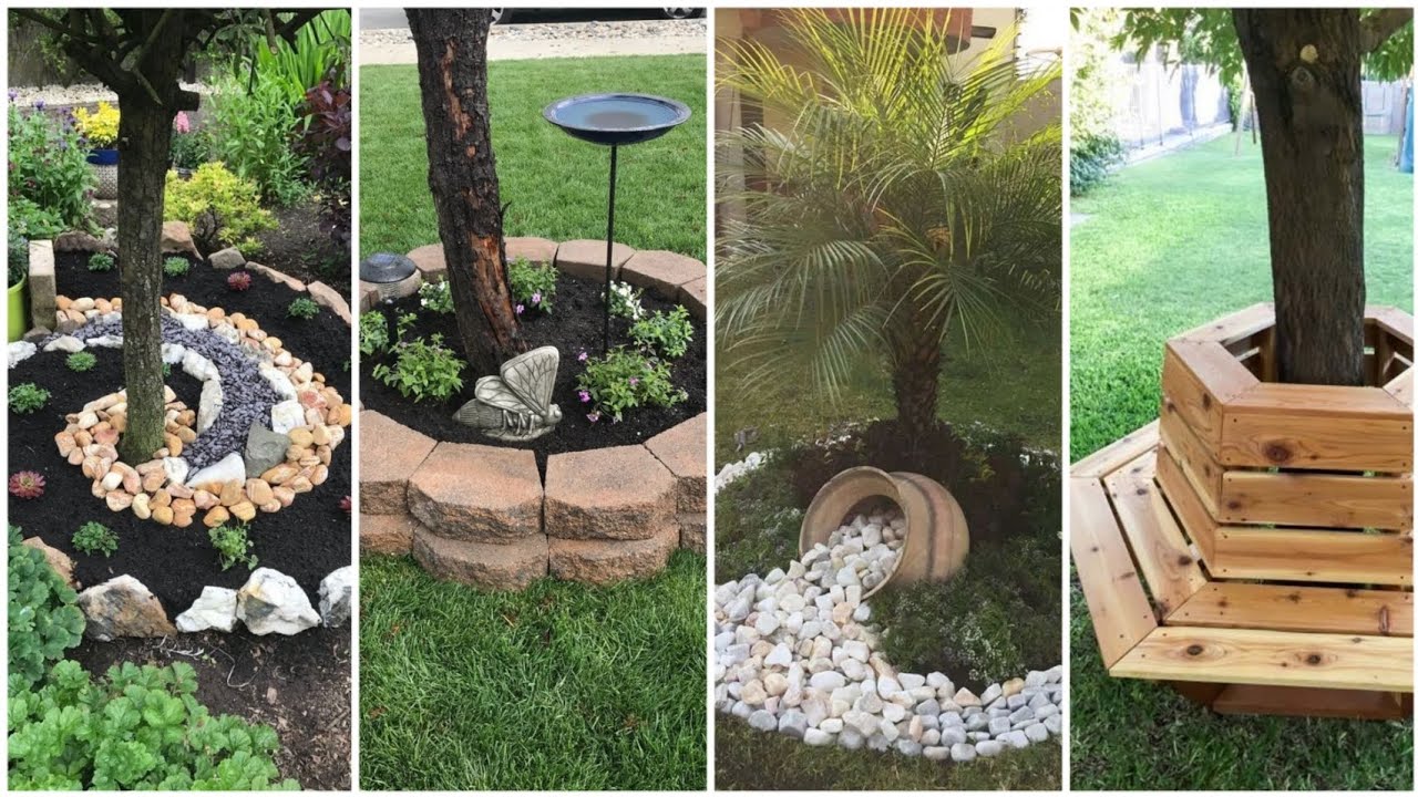Amazing Ideas of Edging Around Trees || DIY Garden Decor Ideas - YouTube