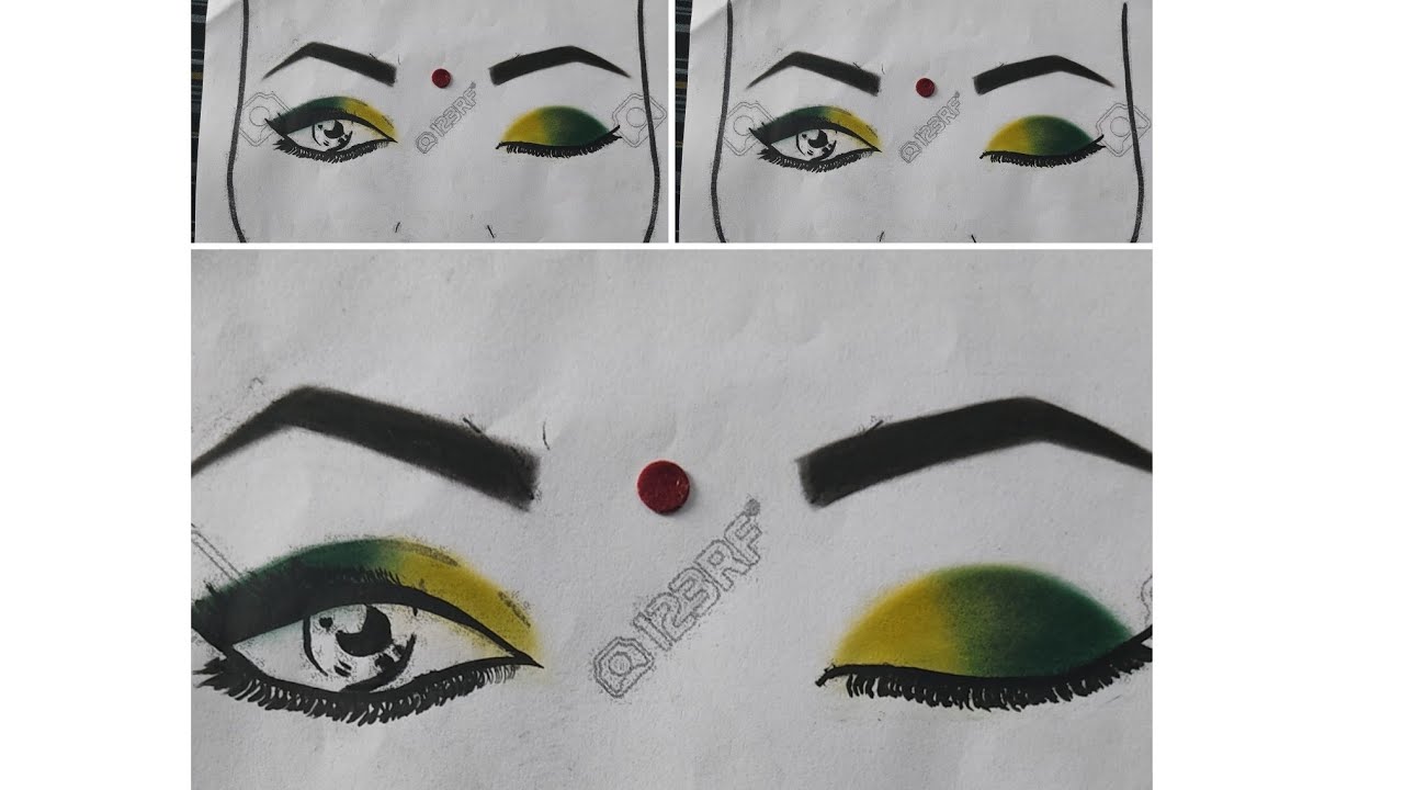 very easy trick eyes mekup face chart/ heldi eyes mekup by face chart ...