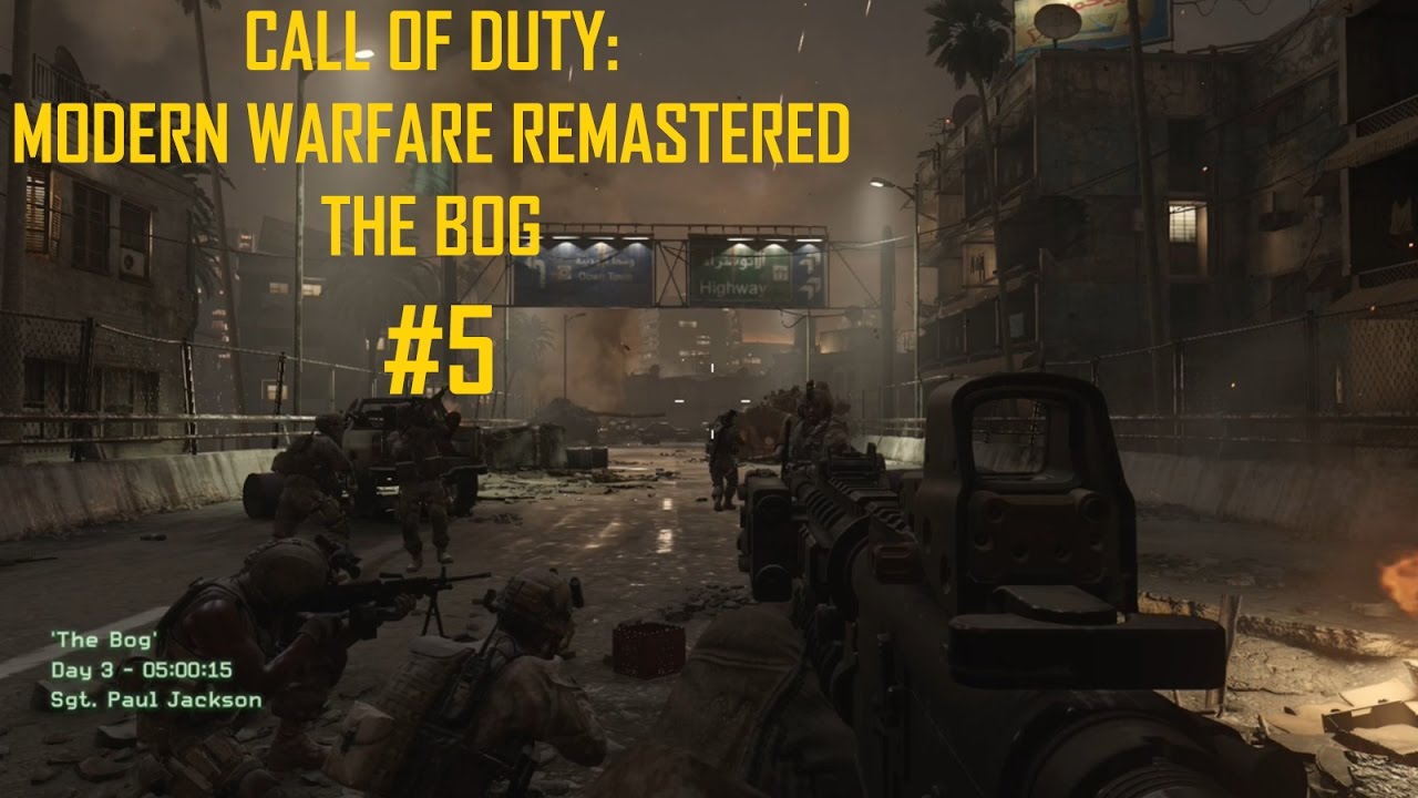Call of Duty 4 Modern Warfare Remastered Part 5 - The Bog - YouTube