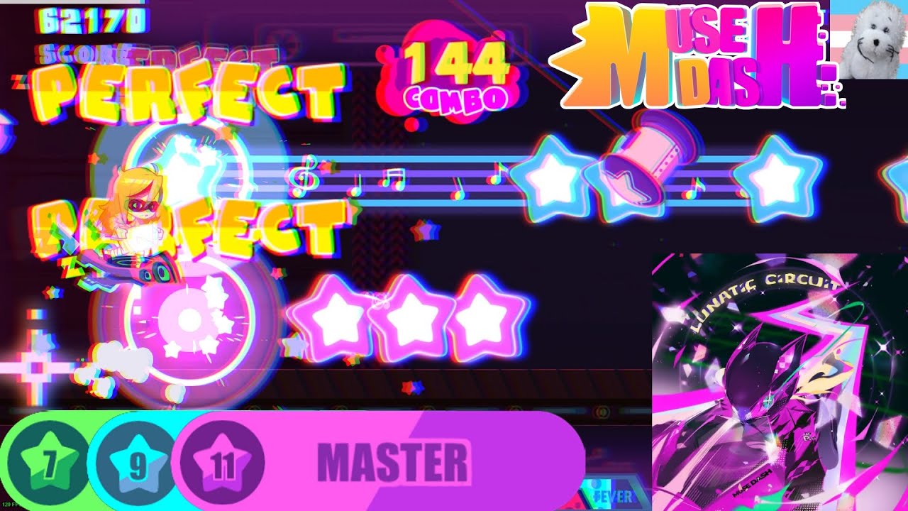Muse Dash | LUNATiC CiRCUiT | Chart Preview | Easy, Hard & Master - YouTube