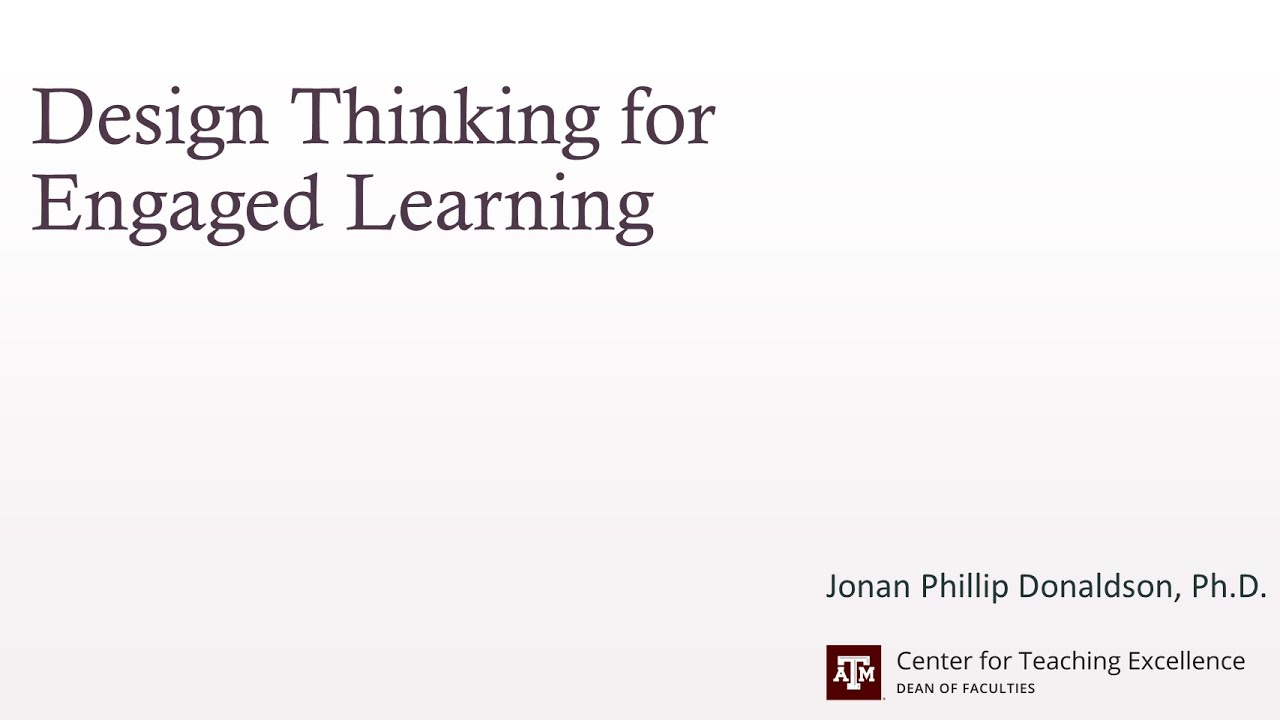 Design Thinking for Engaged Learning Overview - YouTube