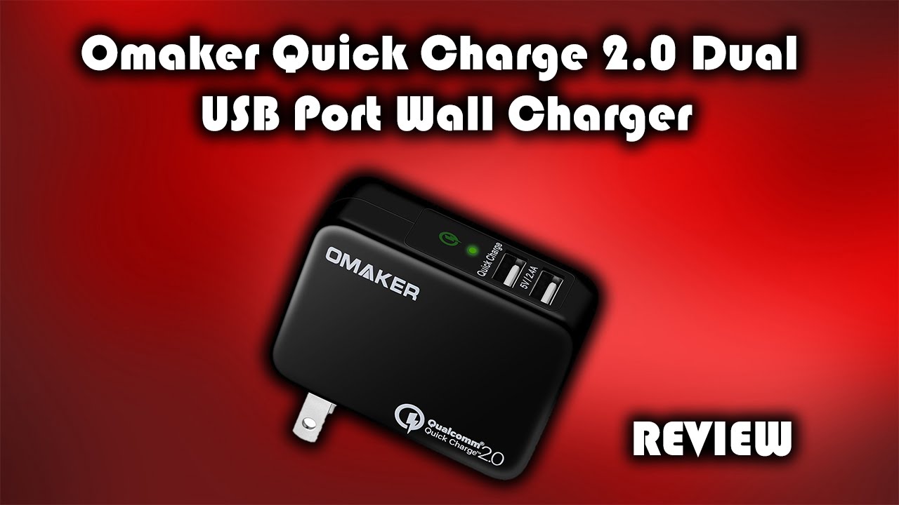 Omaker Quick Charge 2.0 Dual USB Port Wall Charger Review - YouTube