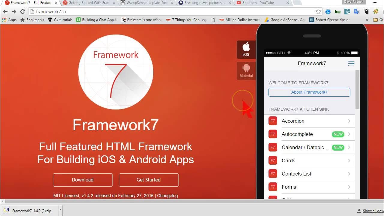 Framework7 Mobile app Tutorial 1 Introduction - YouTube