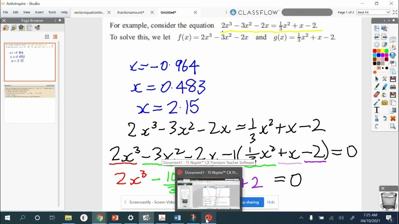 Solving Equations Graphically and a Simple Modelling Question with a TI ...