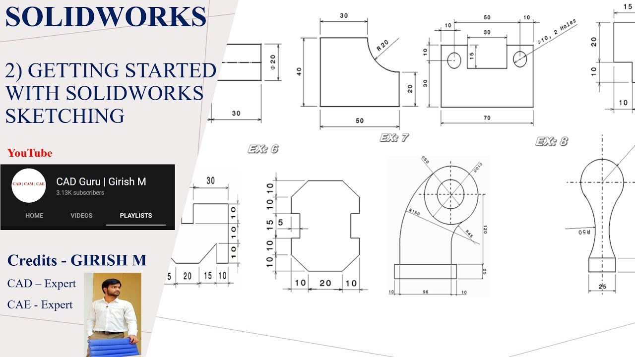 2) Getting started with SOLIDWORKS Sketching | Introduction to ...